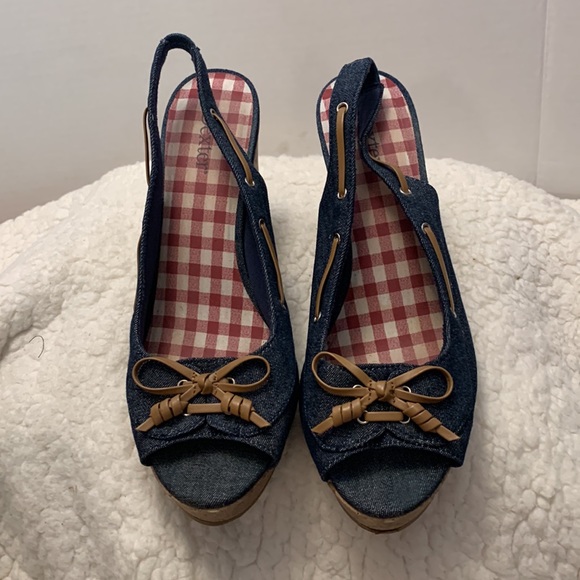 Dexter | Shoes | Dexter Open Toe Sling Back Wedge Heels | Poshmark